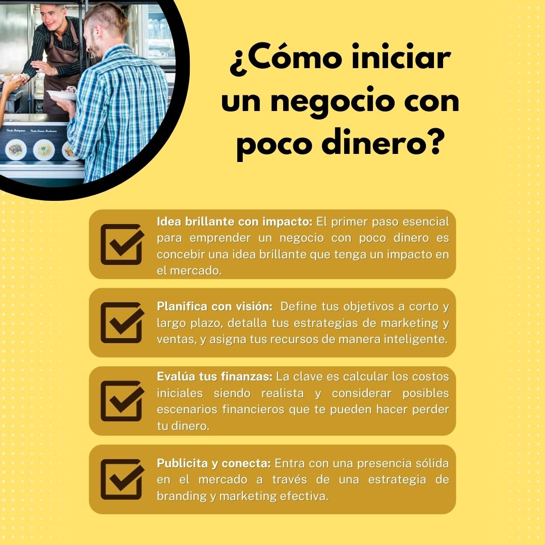 ¿Cómo emprender un negocio con poco dinero?